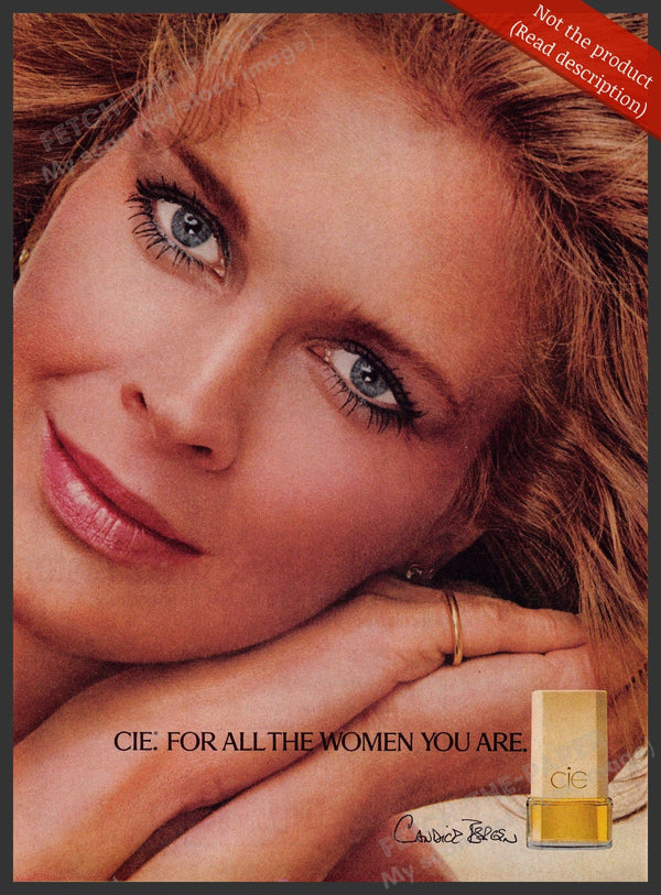 Cie 1980s Magazine Print Advertisement 1981 Candice Bergen — Fetch-the-Paper