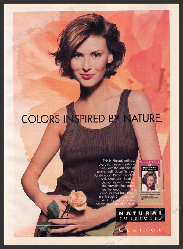 Clairol 1990s Magazine Print Advertisement 1998 "Colors inspired by na — Fetch-the-Paper