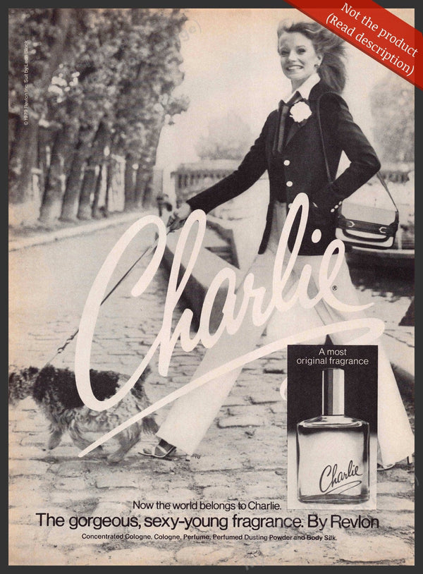 Revlon 1980s Magazine Print Advertisement 1981 Charlie Terrier Dog Wal — Fetch-the-Paper