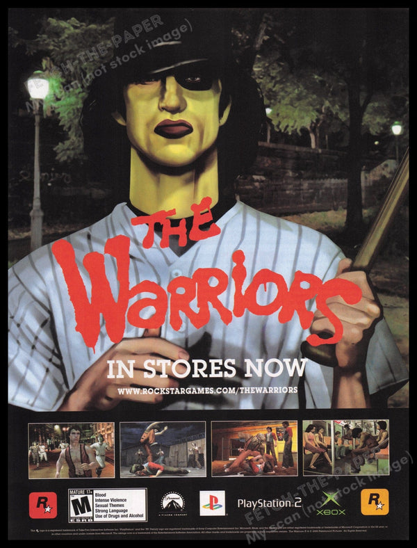 The Warriors 2000s Video Game Print Advertisement Ad 2005 Baseball Bat — Fetch-the-Paper