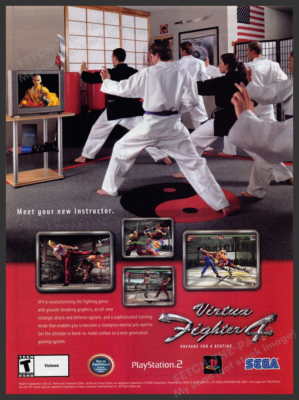 Virtua Fighter 4 Video Game 2000s Print Advertisement Ad 2002 — Fetch-the-Paper