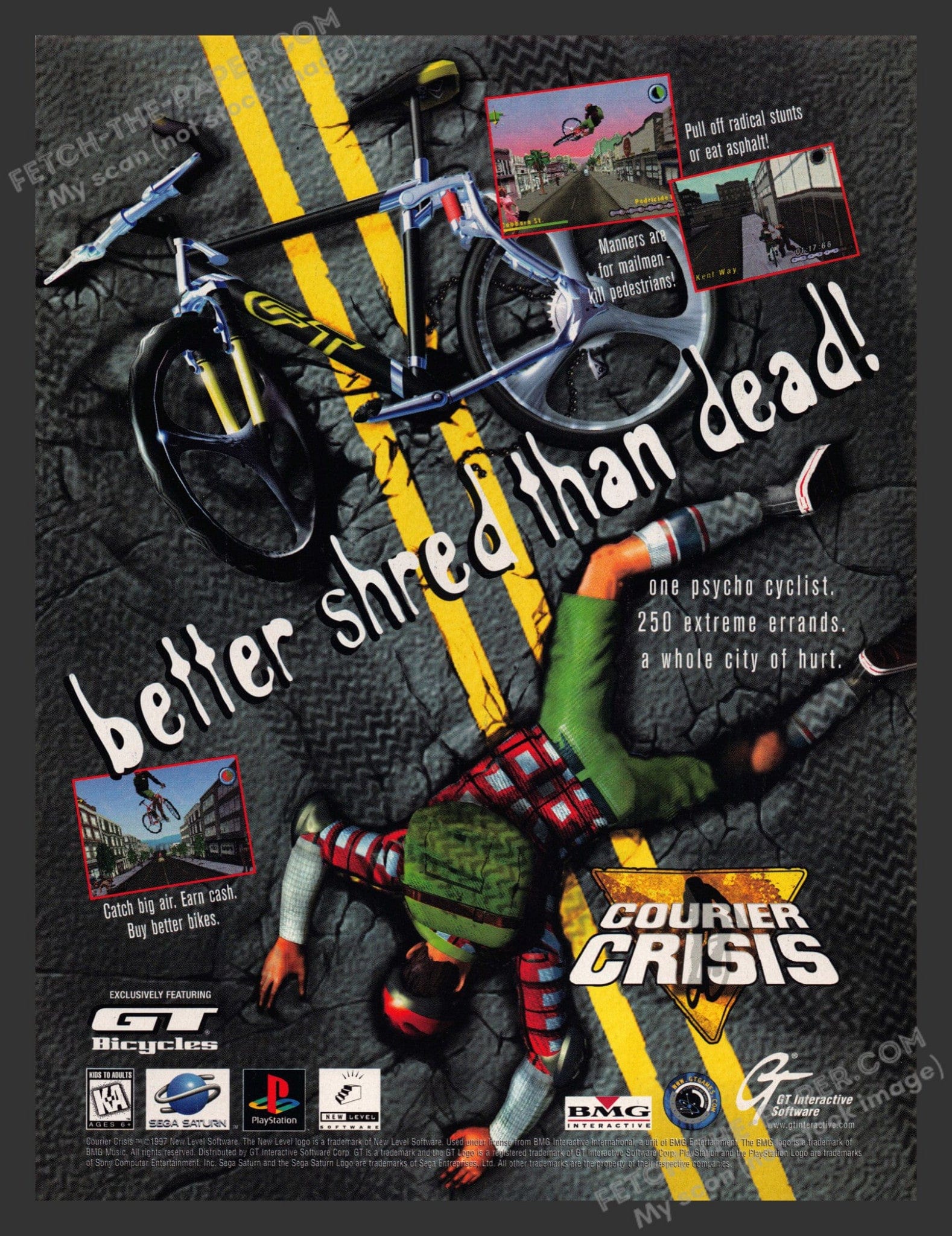 Courier Crisis 1990s Video Game Print Advertisement — Fetch-the-Paper