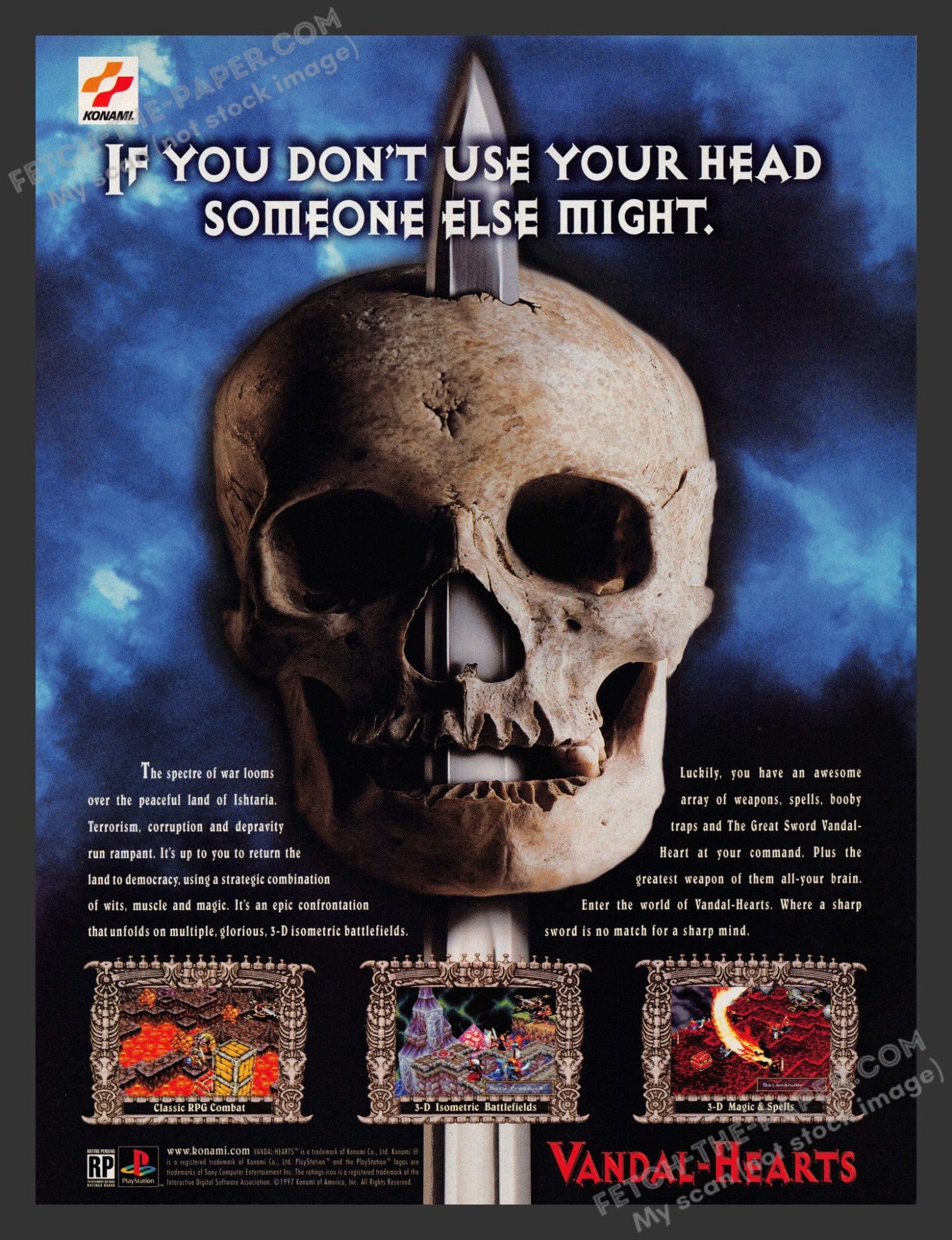 Vandal-Hearts 1990s Video Game Print Advertisement — Fetch-the-Paper