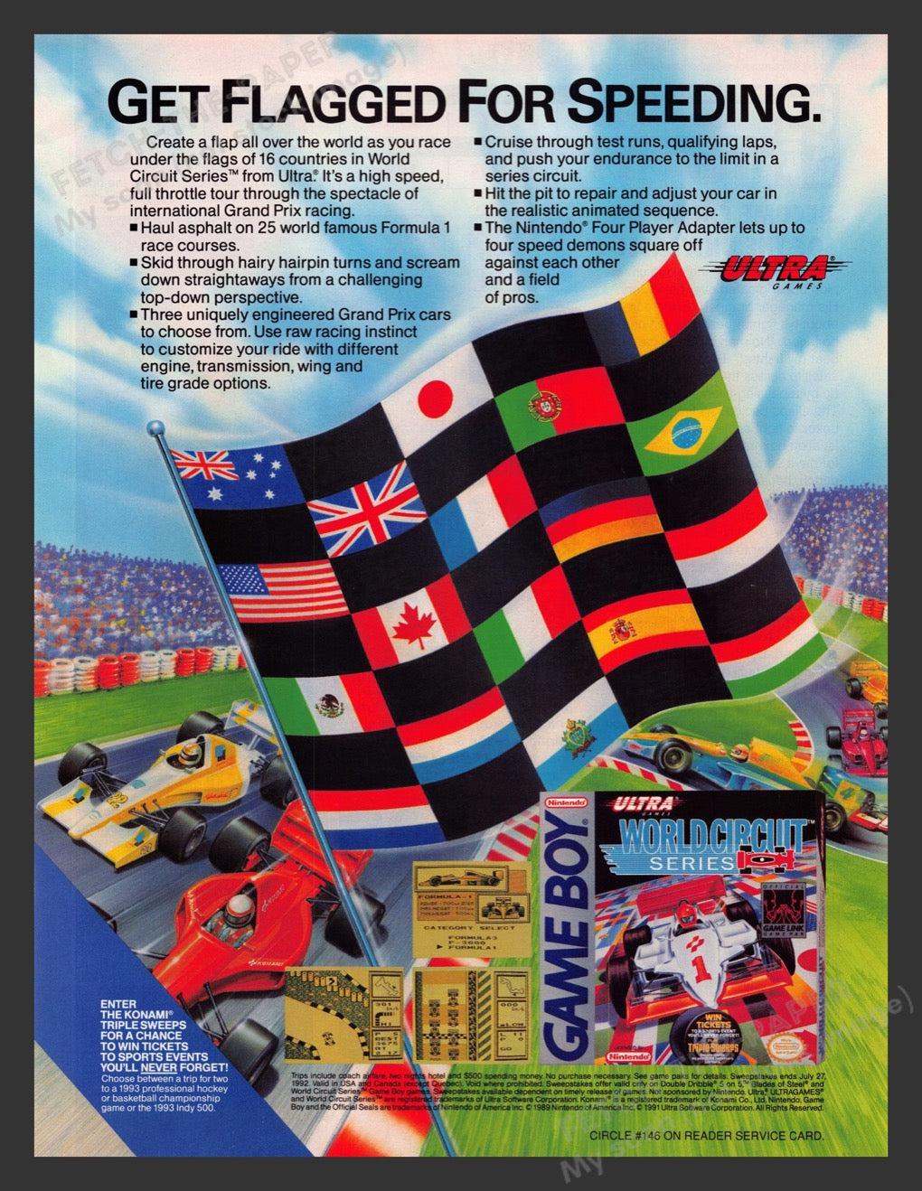 1992 World Circuit Series Video Game Print Advertisement — Fetch-the-Paper