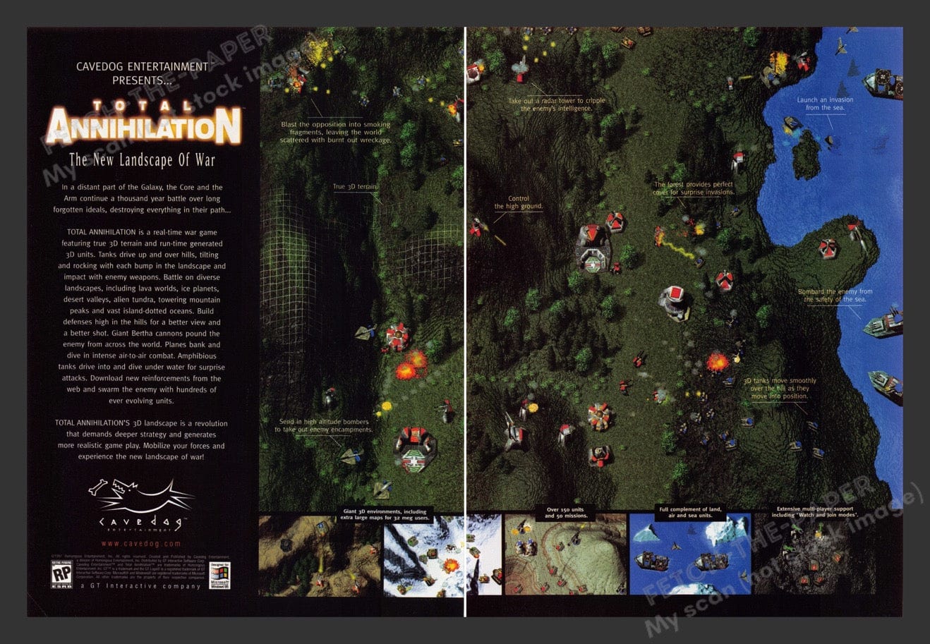 1997 Total Annihilation Video Game Print Advertisement (2 Pgs) — Fetch-the-Paper