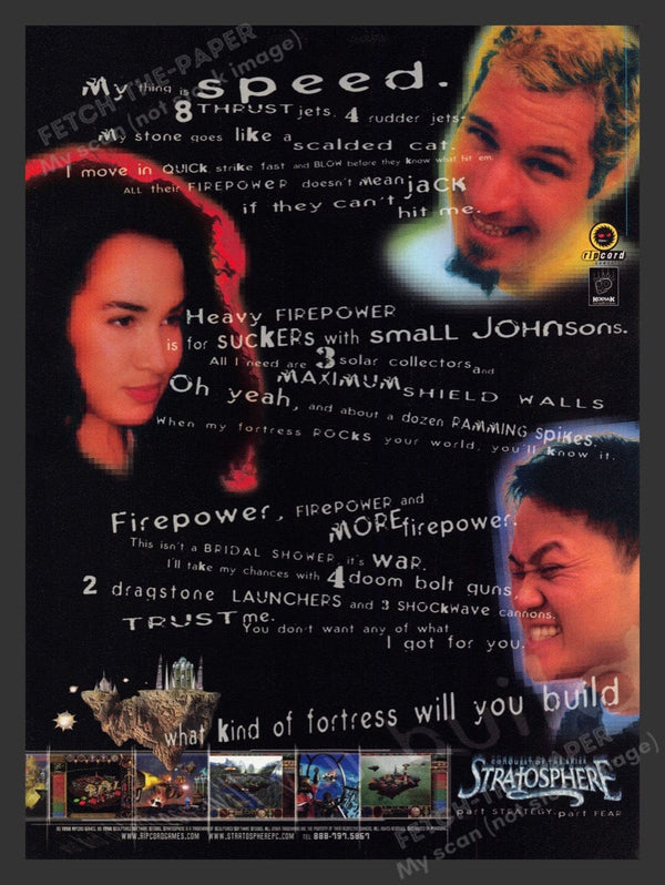 1998 Stratosphere: Conquest of the Skies Video Game Print Advertisemen — Fetch-the-Paper
