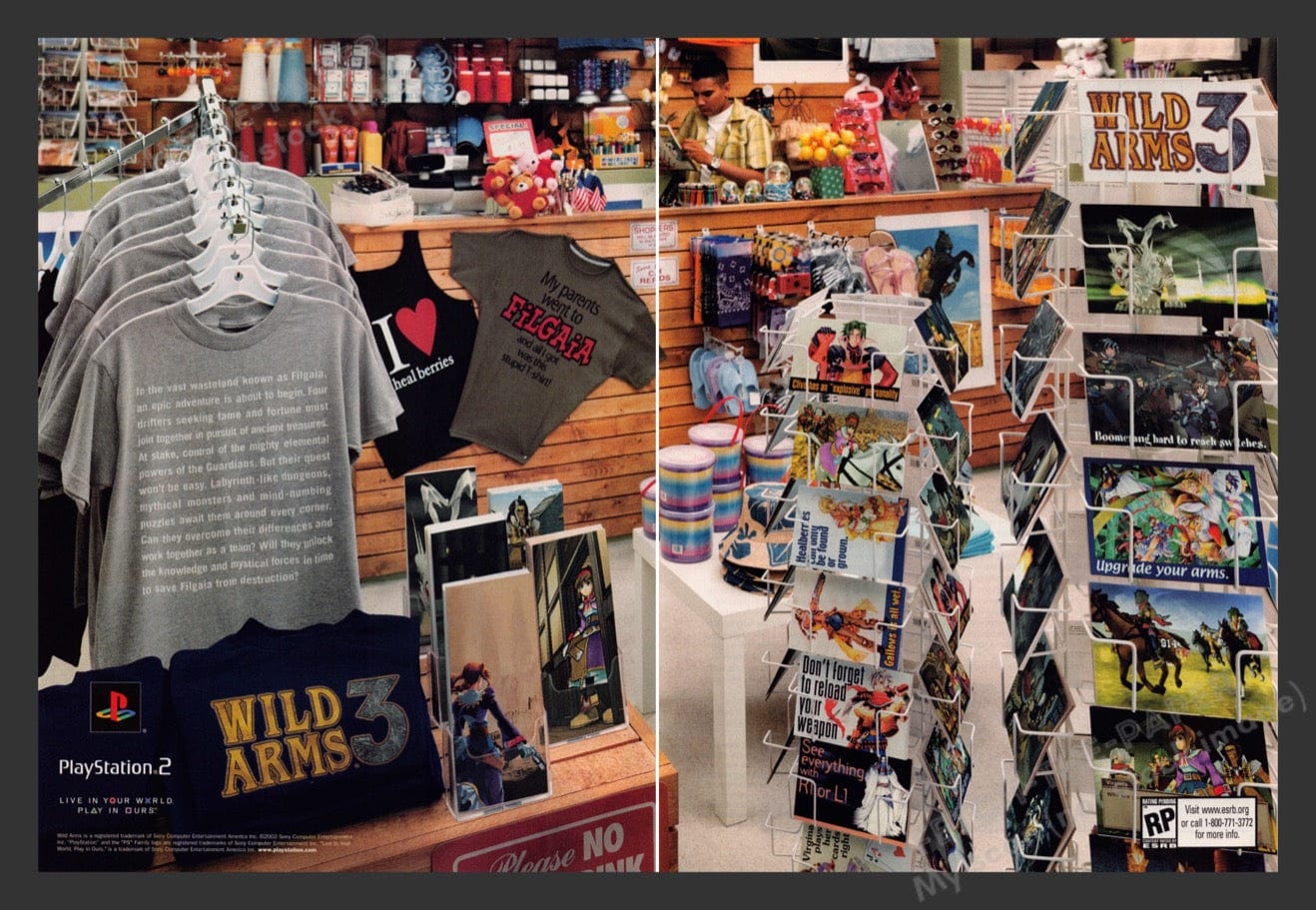 Wild Arms 3 2000s Video Game Print Advertisement (2 pgs) 2002 — Fetch-the-Paper