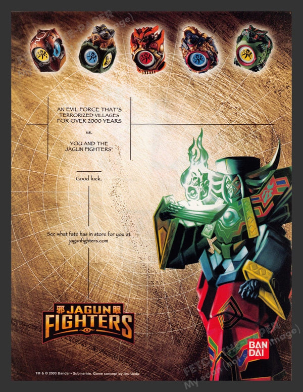Jagun Fighters Ban Dai 2003 Video Game Print Ad — Fetch-the-Paper