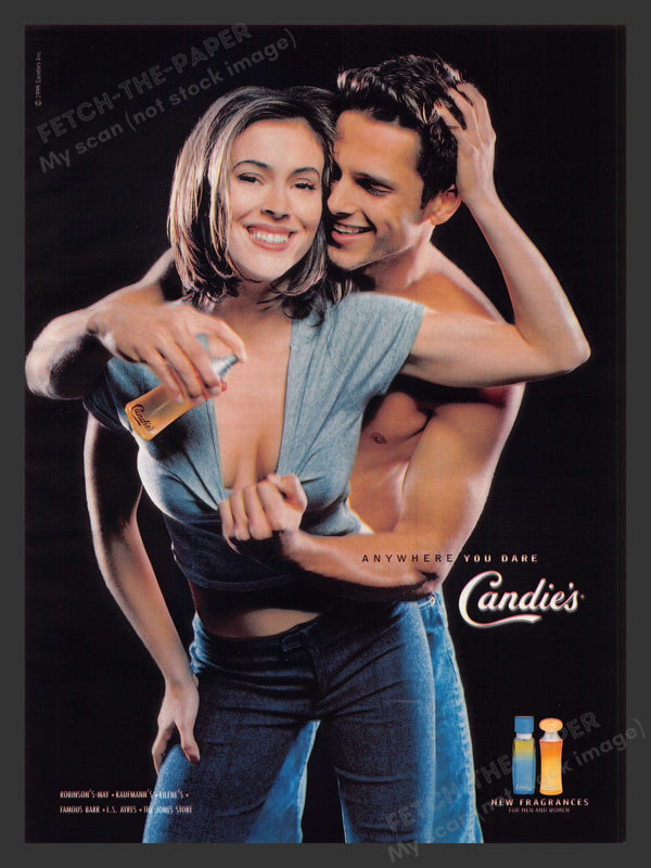 Candies Fragrances Alyssa Milano Actress Cleavage 2000 Print Advertise — Fetch-the-Paper