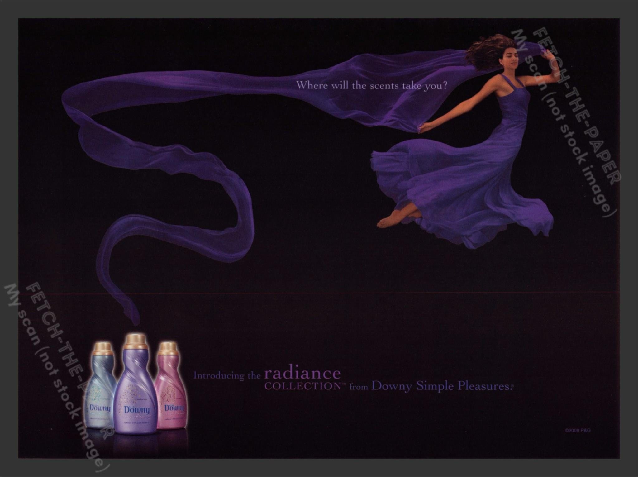 Downy Radiance Collection 2008 Purple Girl Print Ad 8"x11" — Fetch-the-Paper