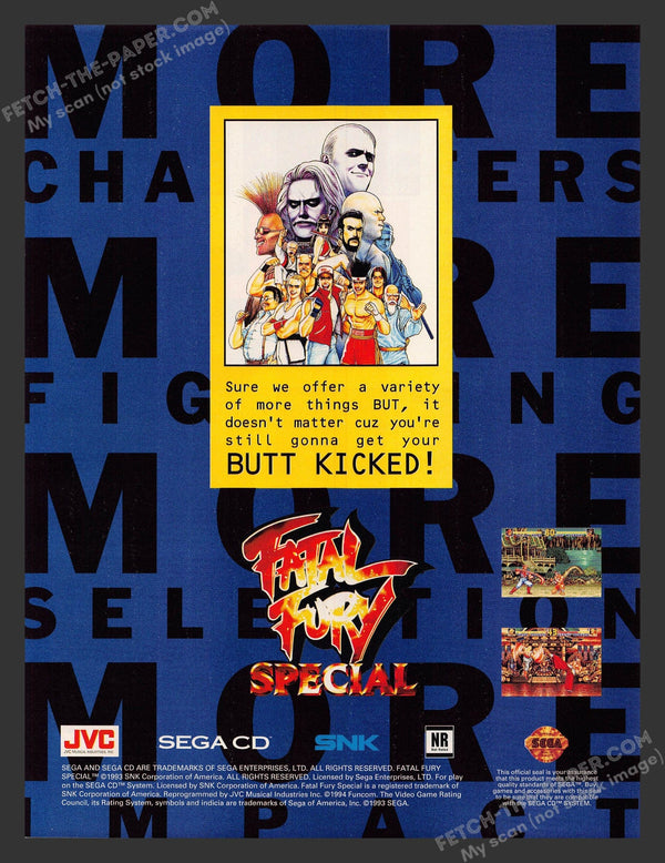 Fatal Fury Special Video Game 1990s Print Advertisement — Fetch-the-Paper