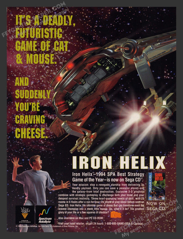 Iron Helix Sega Video Game 1990s Print Advertisement 1994 — Fetch-the-Paper