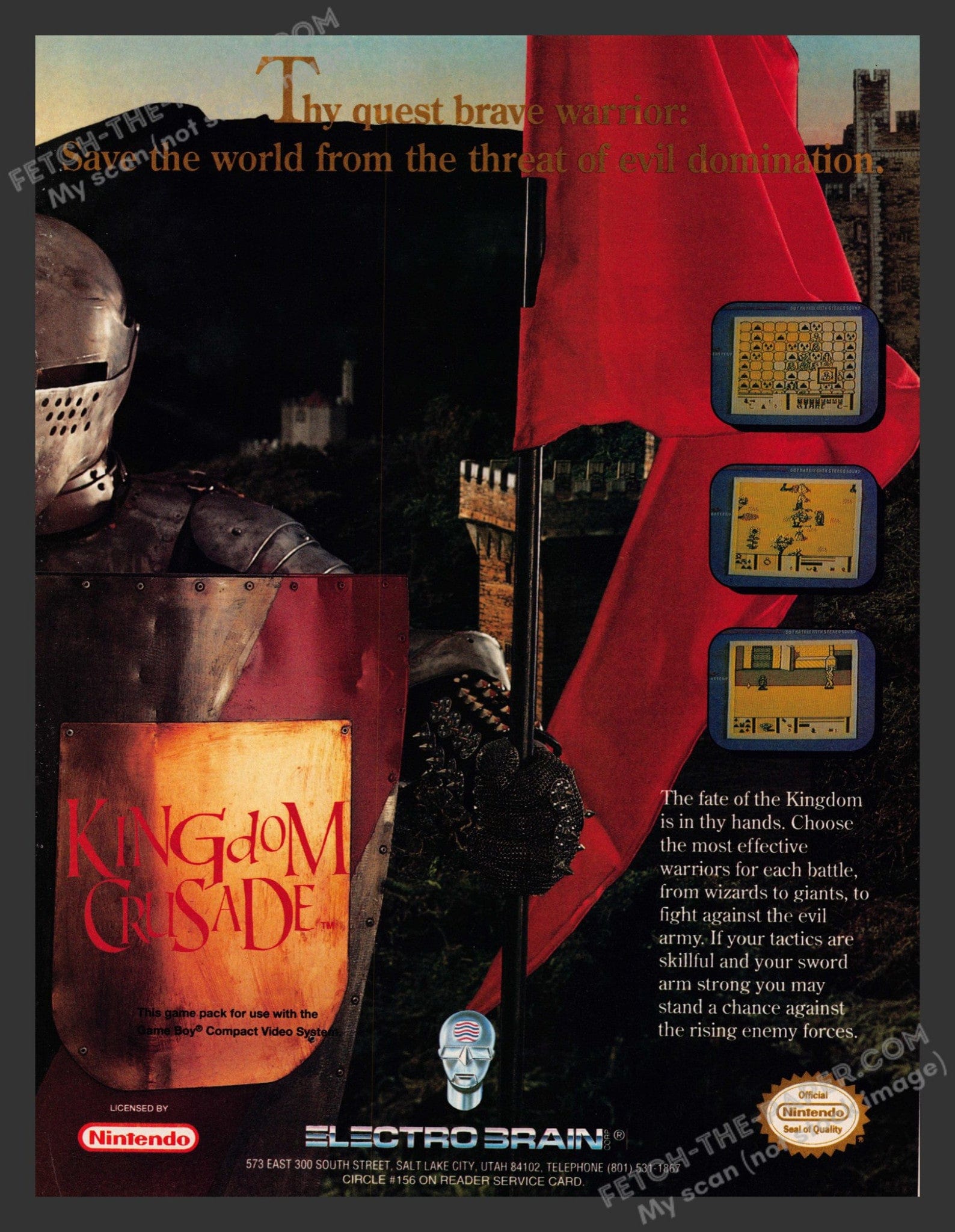 Kingdom Crusade Video Game 1990s Print Advertisement 1992 — Fetch-the-Paper