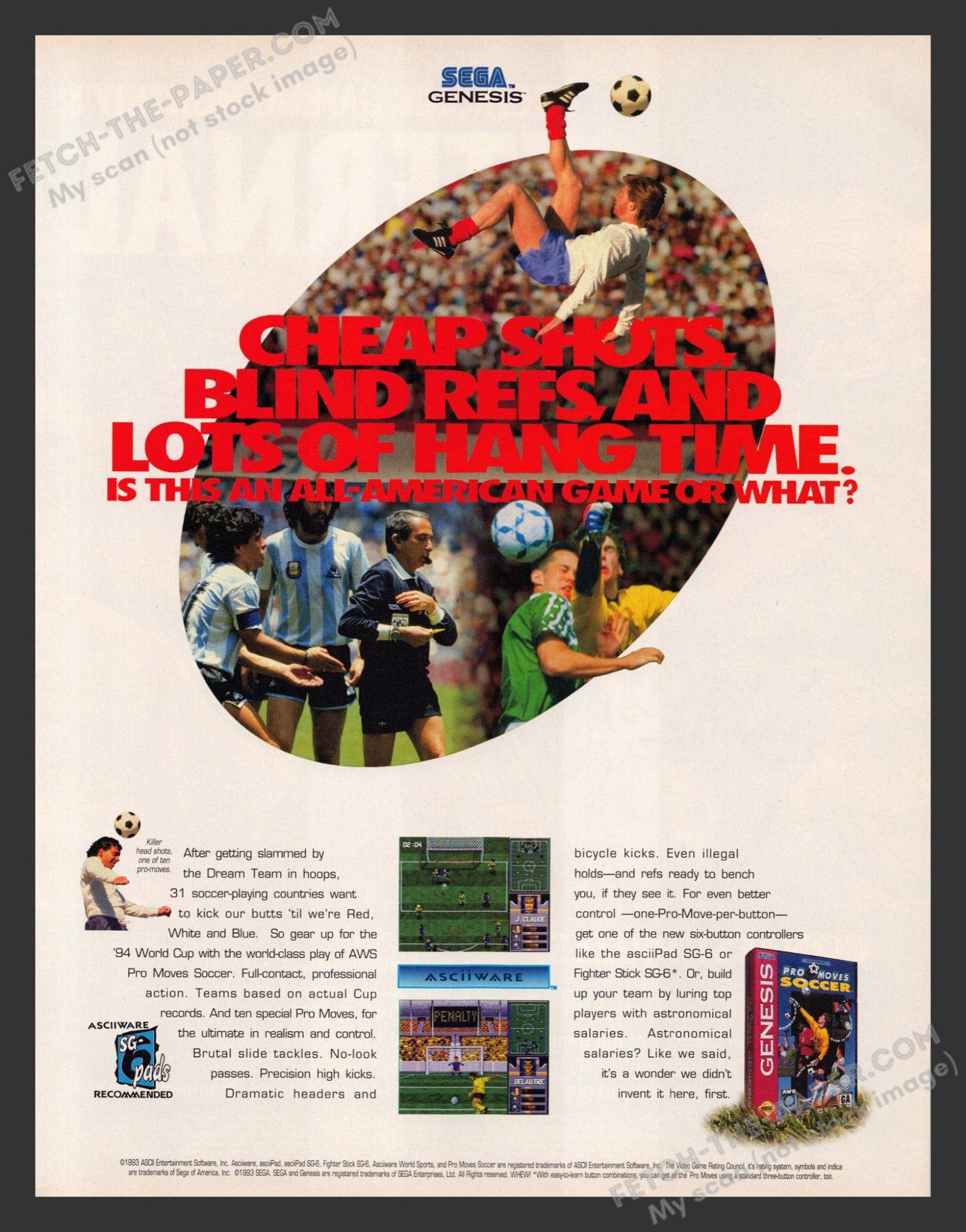 Pro Moves Video Game 1990s Print Advertisement 1993 — Fetch-the-Paper