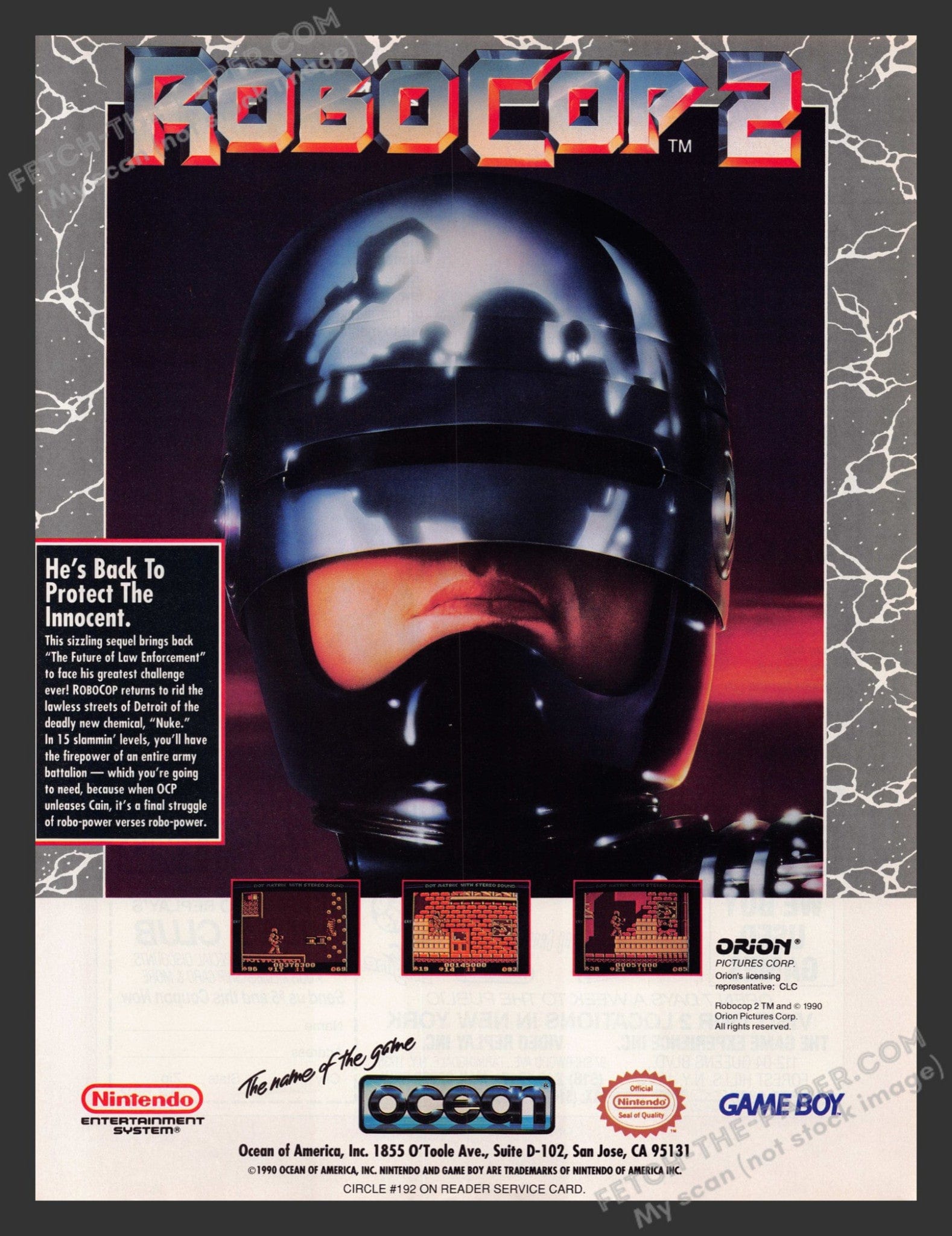 Robocop 2 Video Game 1990s Print Advertisement 1991 — Fetch-the-Paper