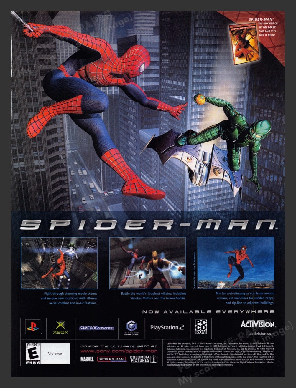 Spider-Man Video Game 2000s Print Advertisement 2002 — Fetch-the-Paper