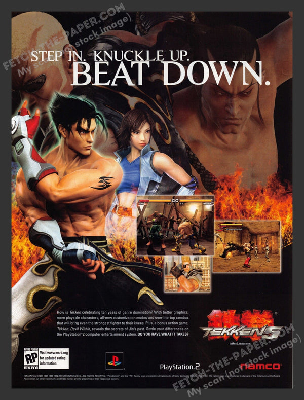 Tekken 5 Video Game 2000s Print Ad — Fetch-the-Paper