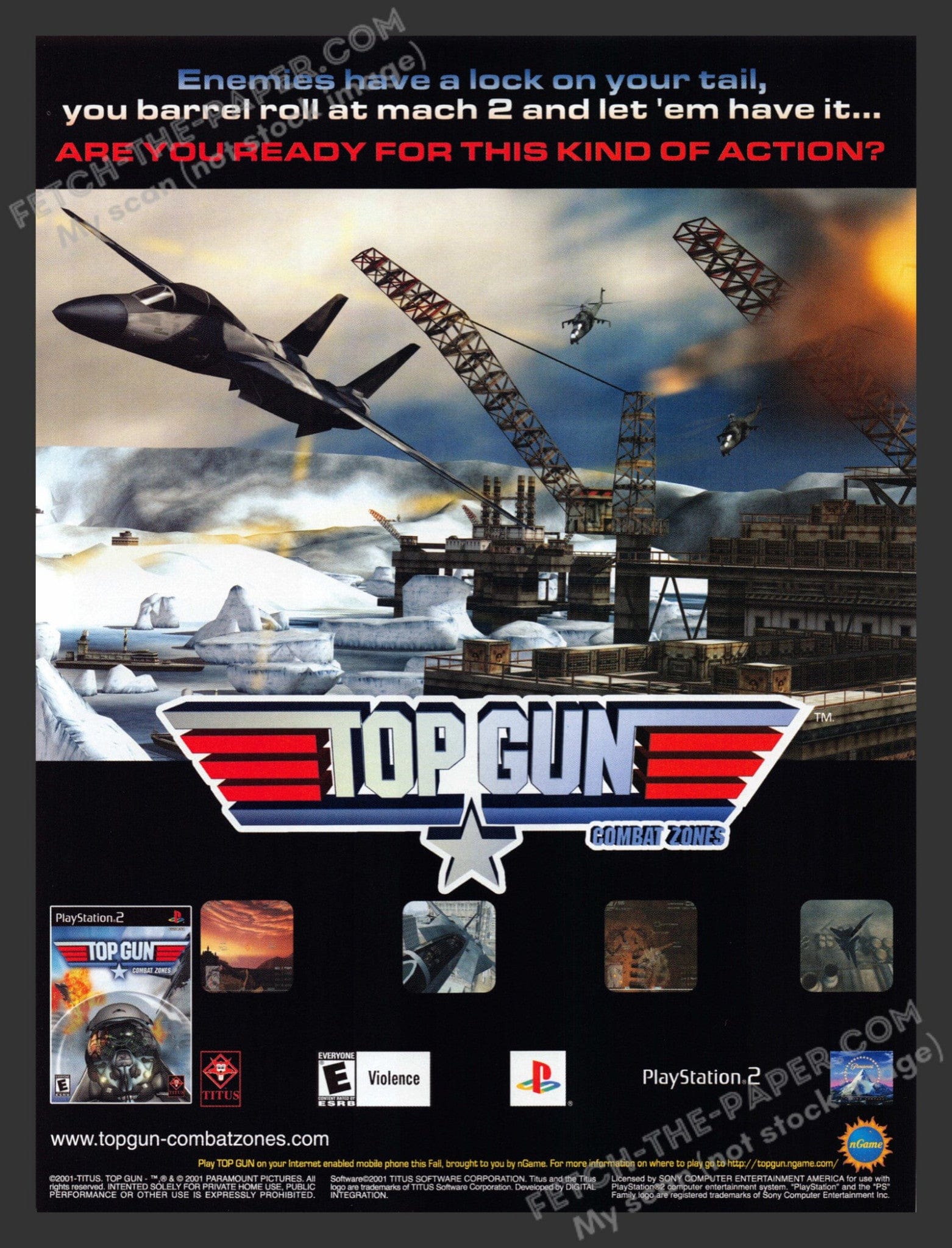 Top Gun: Combat Zone Video Game 2000s Print Ad — Fetch-the-Paper