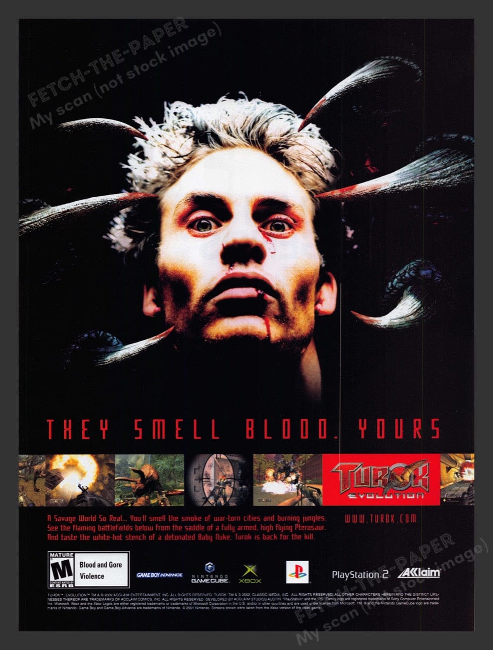 Turok Evolution Video Game 2000s Print Advertisement 2002 — Fetch-the-Paper