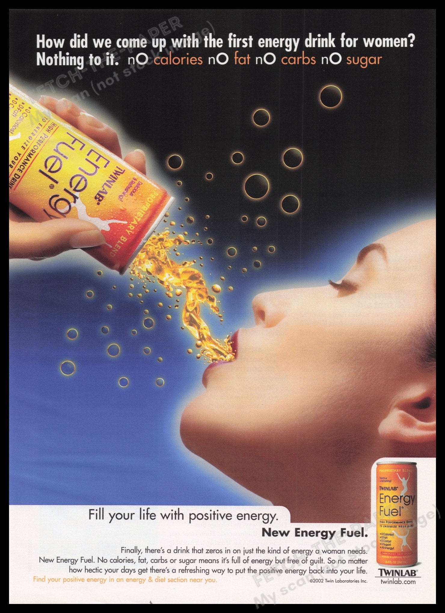 Twin Lab Energy Fuel Drink 2000s Print Advertisement Ad 2002 — Fetch-the-Paper