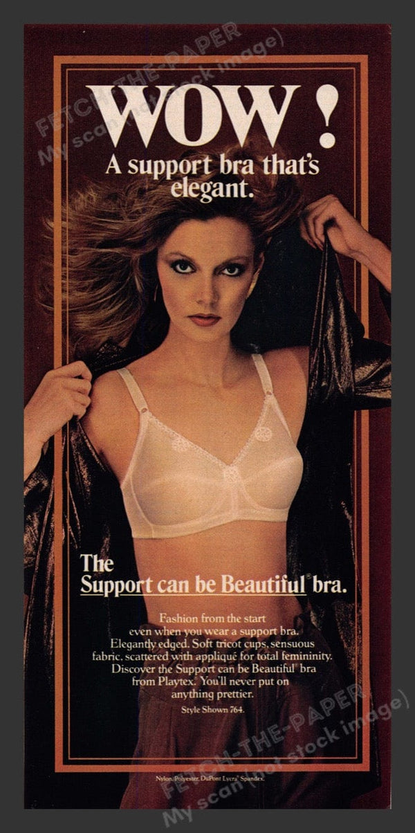 Wow! Beautiful Bra The Support 1980s Print Advertisement Ad 1981 — Fetch-the-Paper
