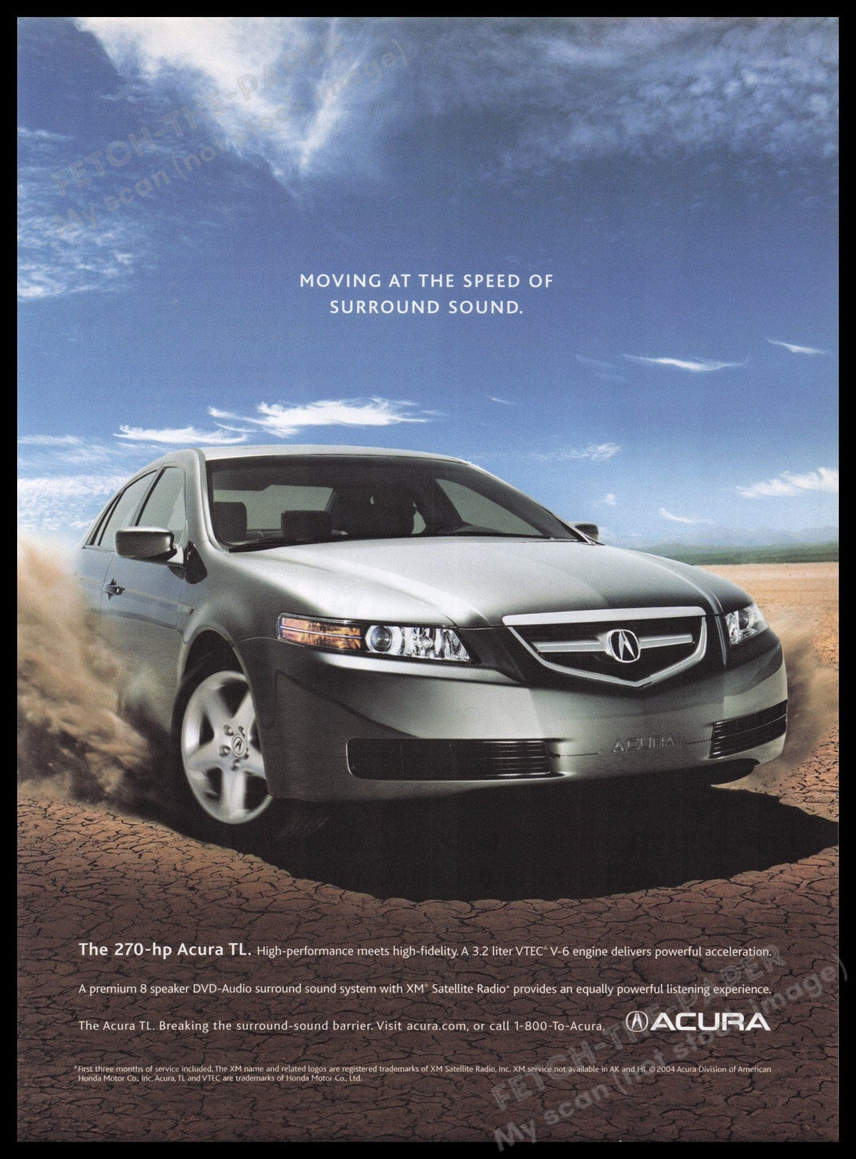 Vintage 2005 Acura TL Print Ad - High Performance & Luxury — Fetch-the ...