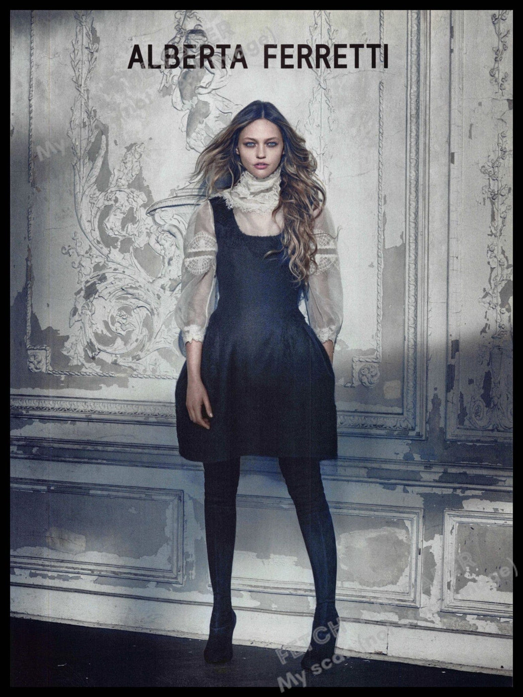 Alberta Ferretti 2010s Print Ad 2015 Sasha Pivovarova Vintage — Fetch ...