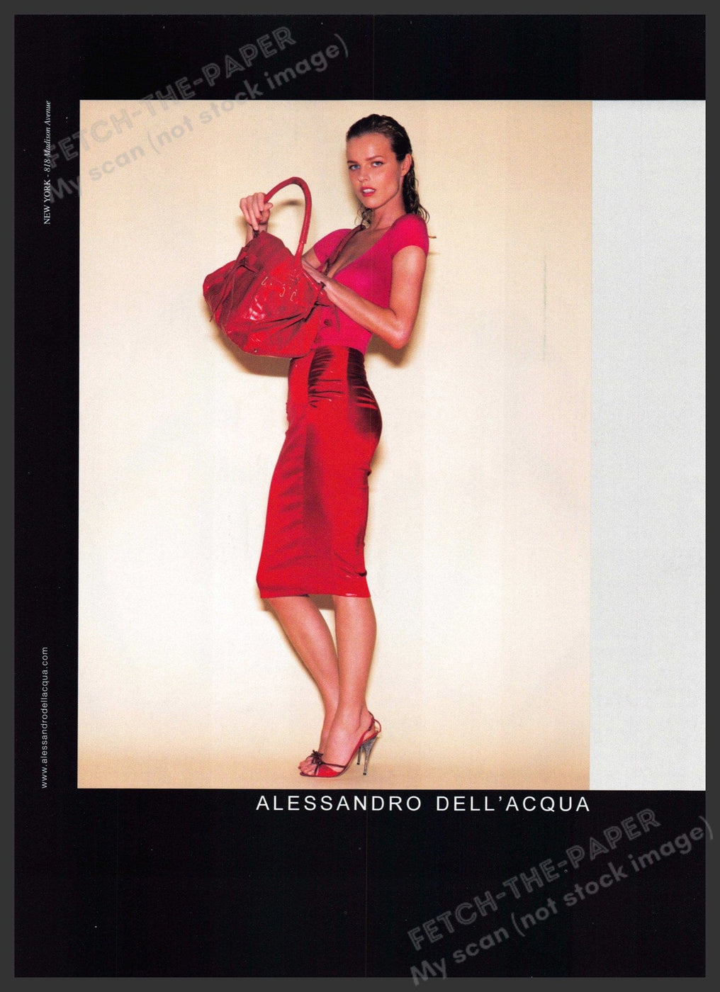 Alessandro Dell'Acqua 2000s Print Advertisement Ad 2006 Legs Red — Fetch-the-Paper
