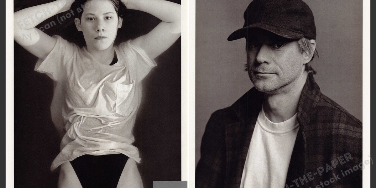 Anita Nall & Gus Van Sant Jr. for Gap 1990s Magazine Photo Front Back — Fetch-the-Paper