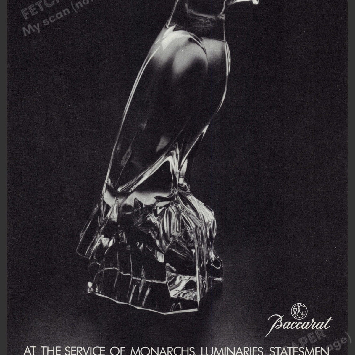 Baccarat Bird Eagle Hawk 1980s Print Advertisement Ad 1987 Crystal ...