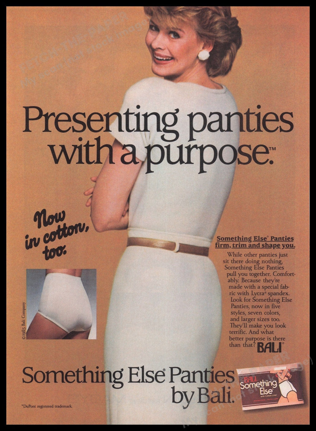 Bali Panties 1980s Print Advertisement Ad 1985 "Panties with a purpose ...