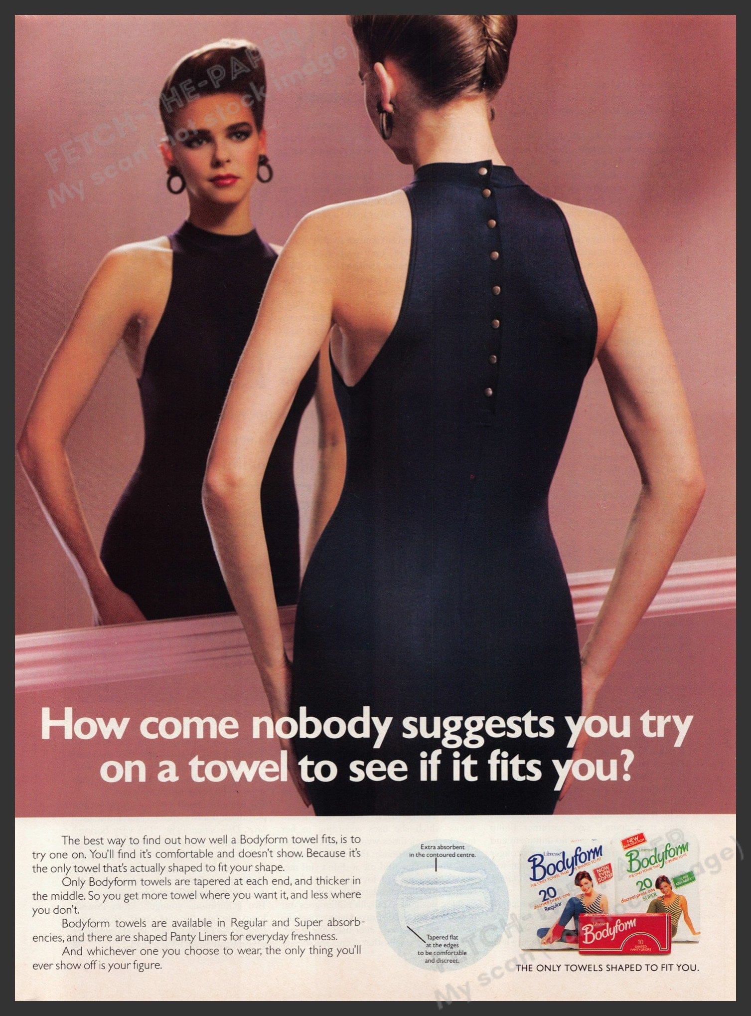 Bodyform Towel or Menstrual Pads 1980s Print Advertisement Ad 1987 ...