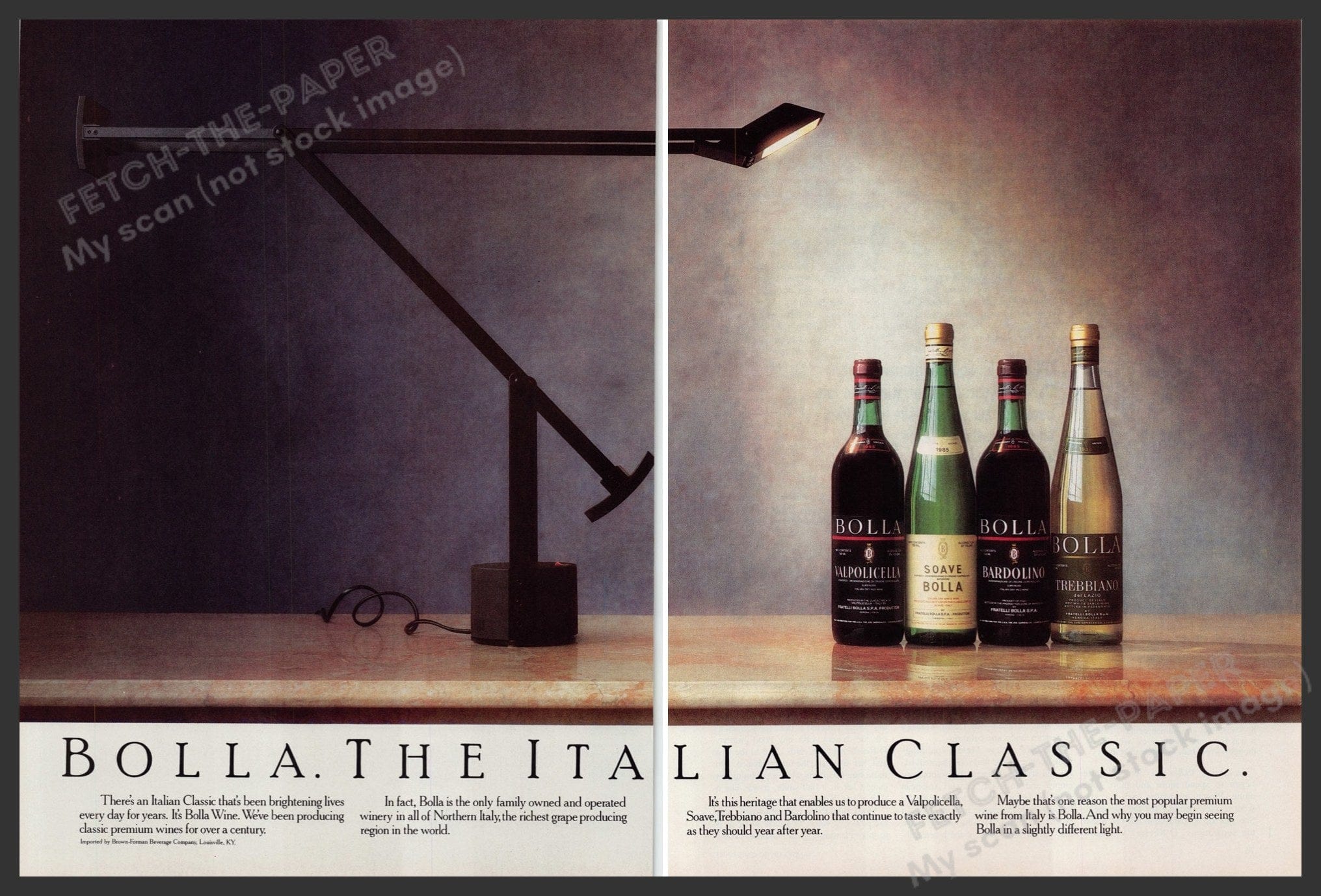 Bolla Italian Wine Classic 1980s Print Advertisement (2 Page) Ad 1987 ...