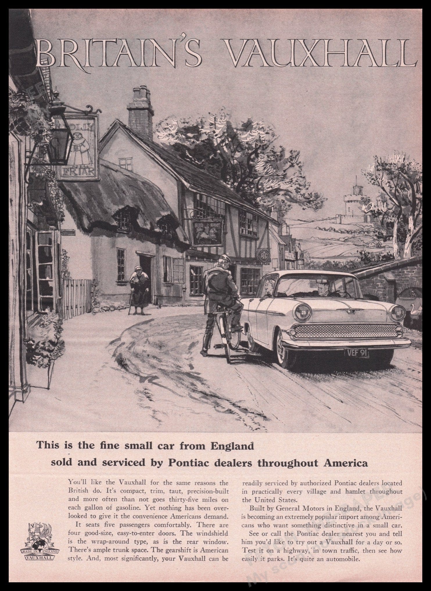 Britain Vauxhall Car 1950s Print Advertisement Ad 1959 England — Fetch ...