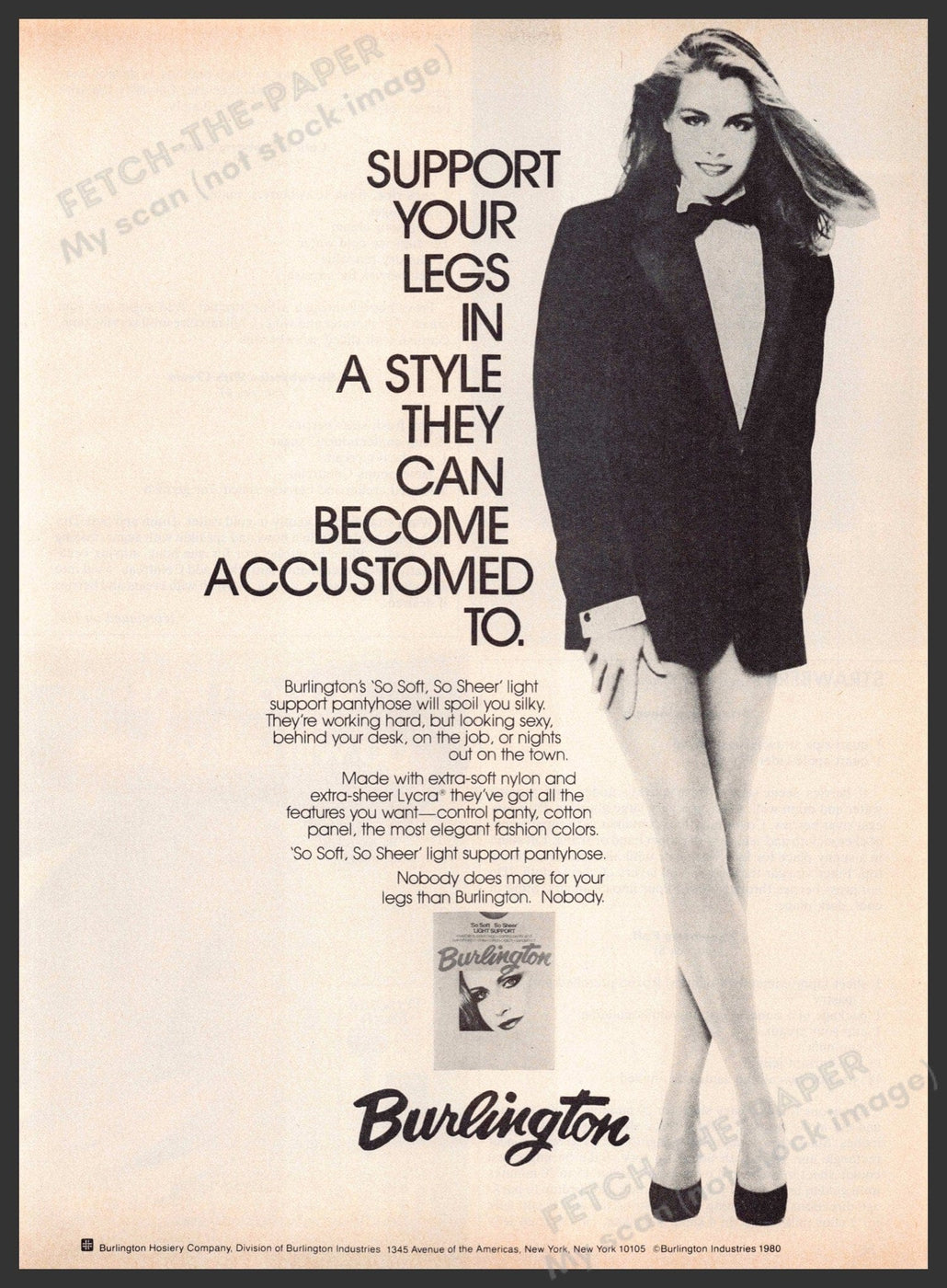 Vintage 1981 Burlington Pantyhose Magazine Ad - So Soft, So Sheer ...
