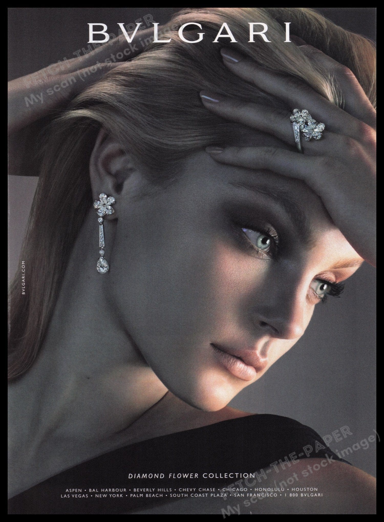 2007 BVLGARI Diamond Flower Collection Ad with Edita Vilkeviciute ...