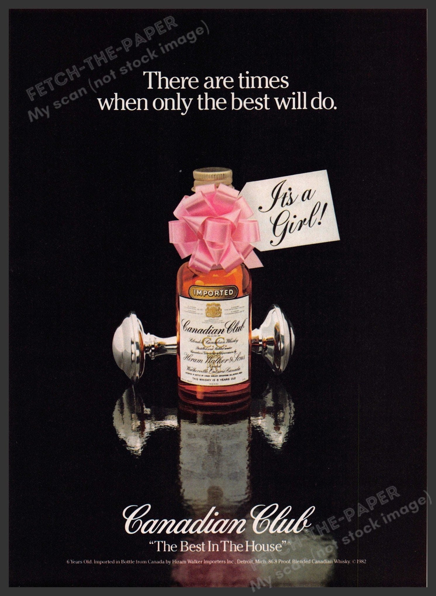 Canadian Club 1980s Print Ad — Fetch-the-Paper