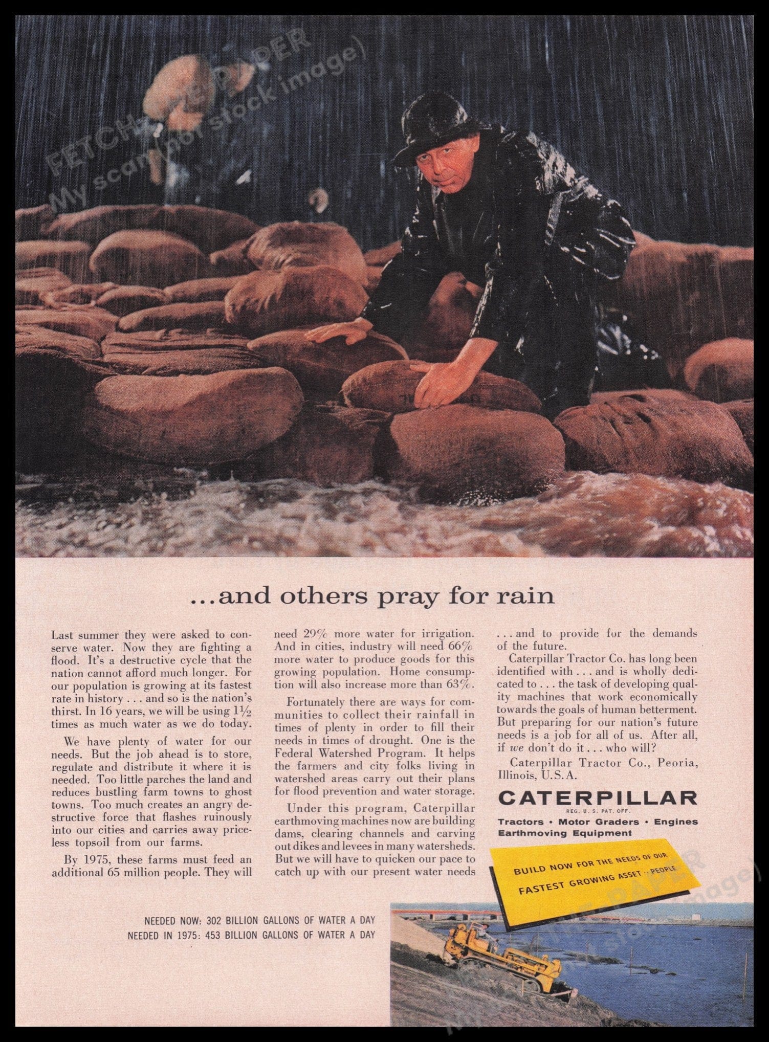 Vintage 1959 Caterpillar Earthmoving Machines Print Ad — Fetch-the-Paper
