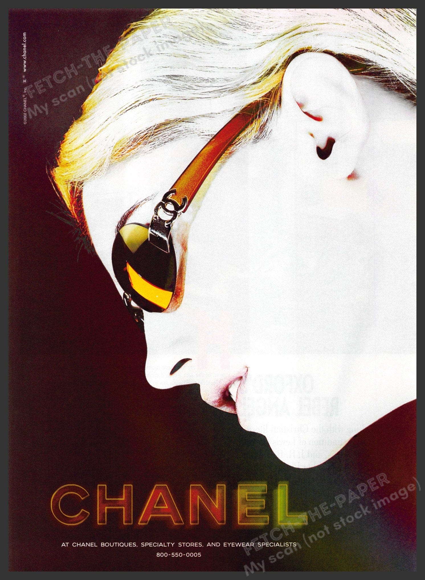 Chanel 2002 Sunglasses Ad - Original Print Advertisement — Fetch-the-Paper