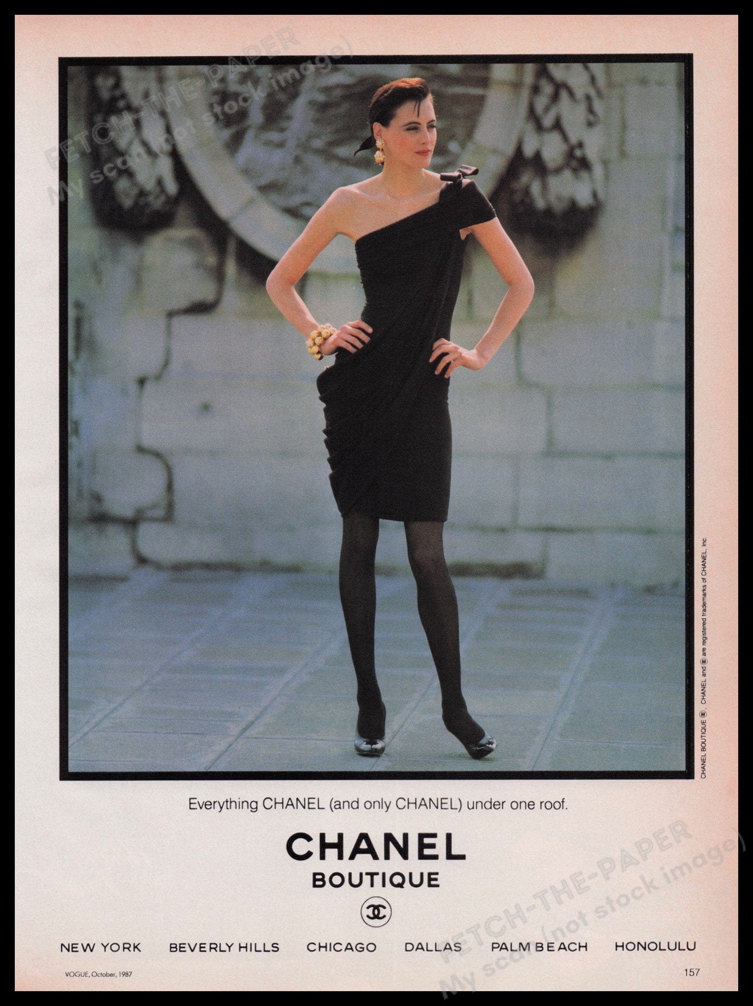 Chanel Boutique 1980s Print Advertisement Ad 1987 Legs Little Black Dr ...