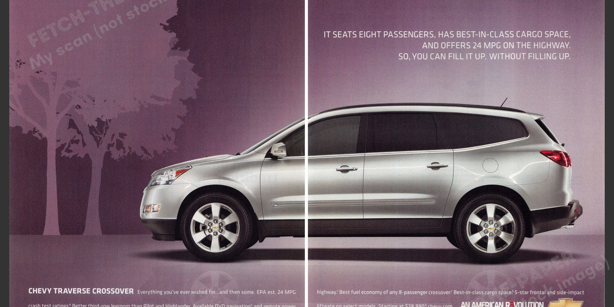 Chevrolet Traverse 2008 Magazine Ad - 2 Page Crossover Print — Fetch ...