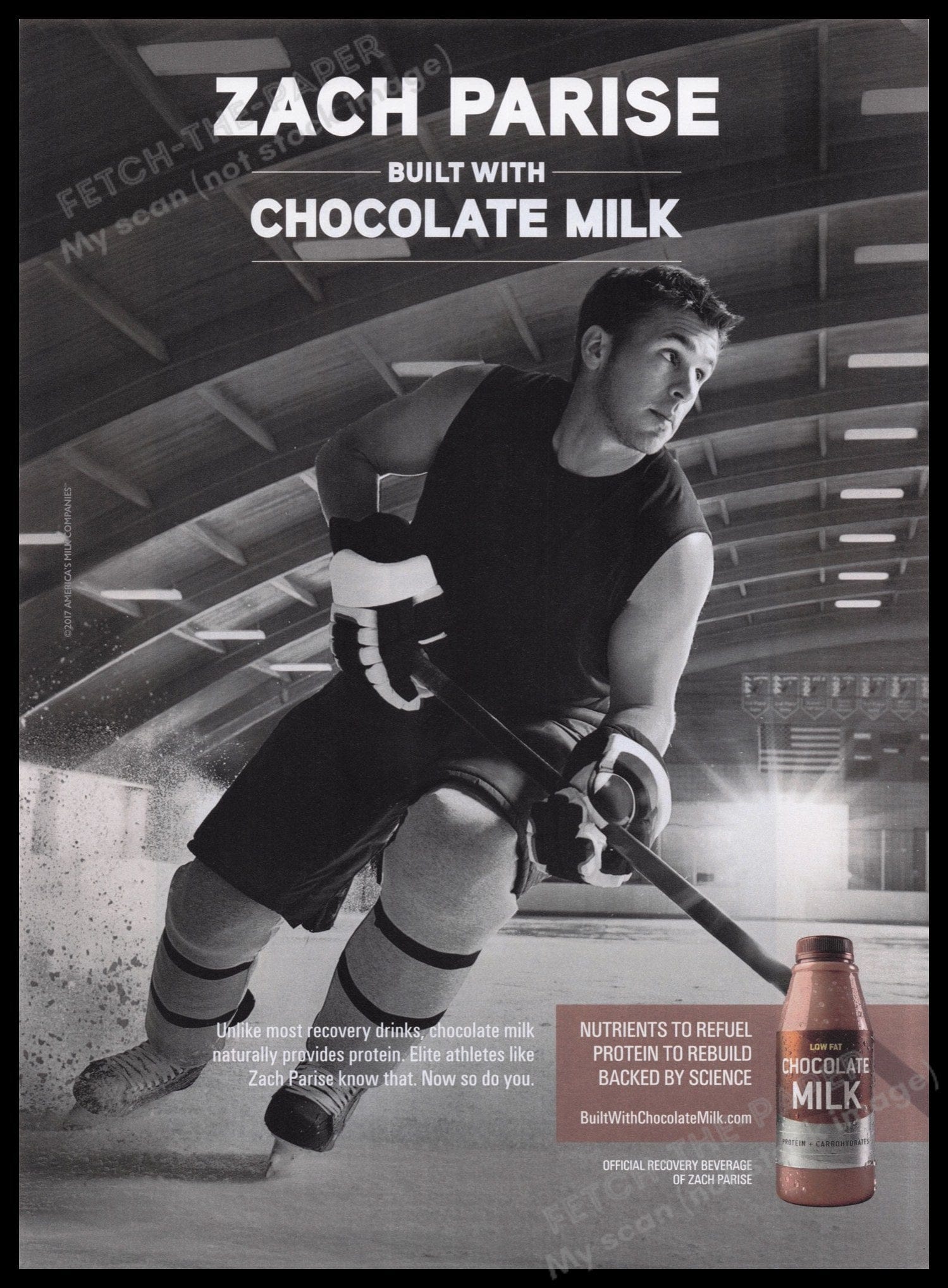 Chocolate Milk Zach Parise NHL Hockey Player 2000s Print Advertisement ...