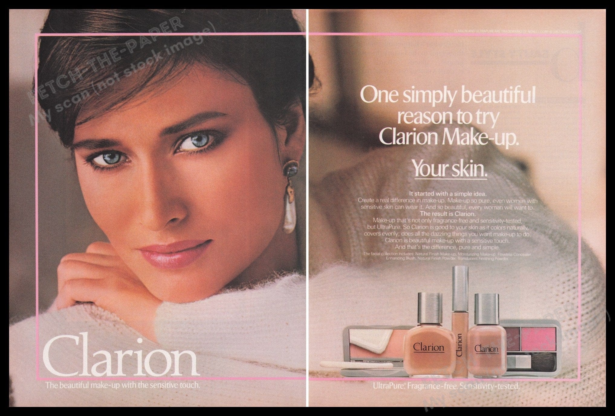 Clarion Make-up 1980s Print Advertisement (2 pages) 1988 Beautiful Eye ...