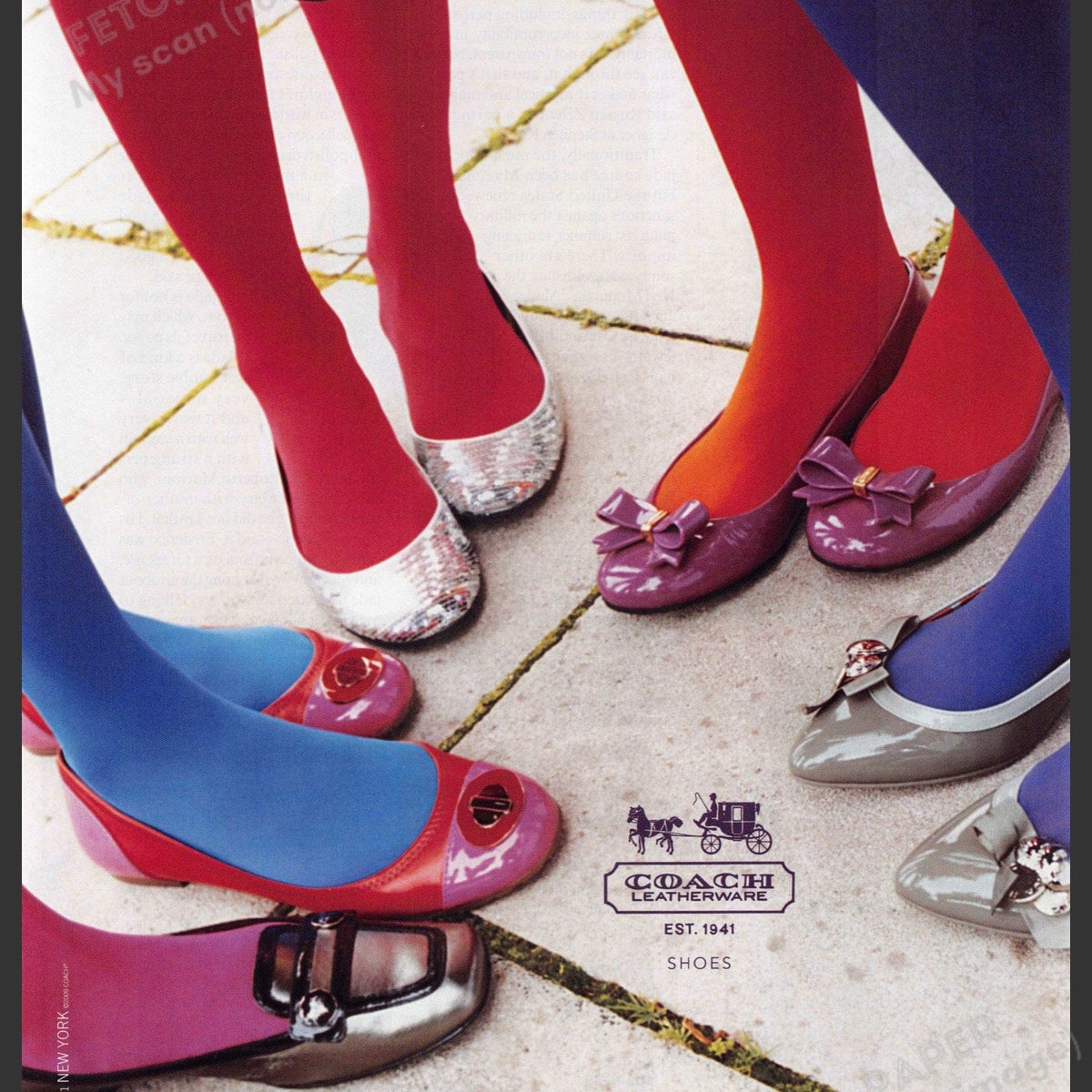 Coach Shoes 2000s Print Advertisement Ad 2009 Legs Tights Feet — Fetch ...