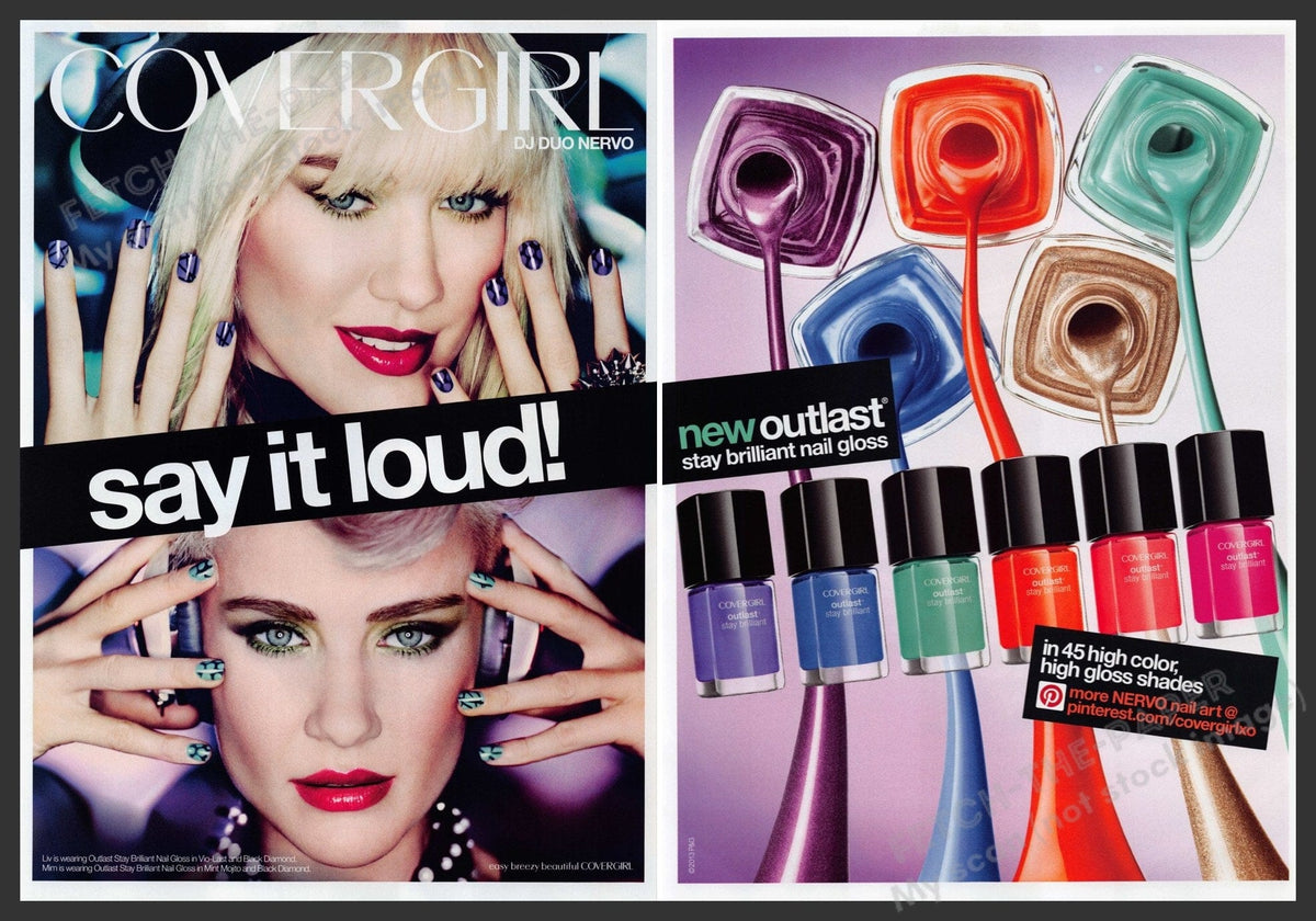 Cover Girl DJ Duo Nervo Australian 2000s Print Advertisement Ad (2 pag ...