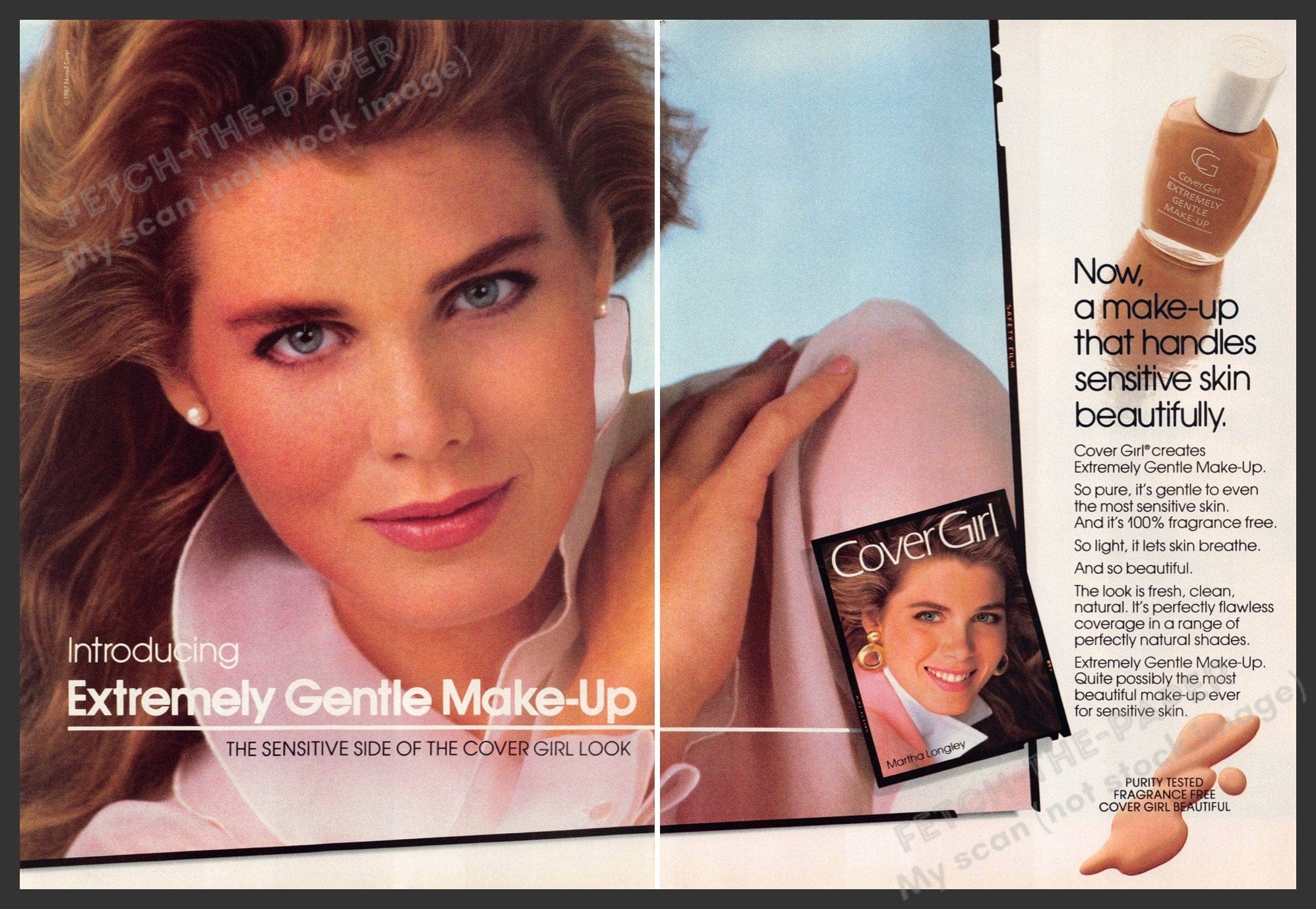 Cover Girl Martha Longley 1980s Print Advertisement Ad (2 pgs) 1987 Ma ...