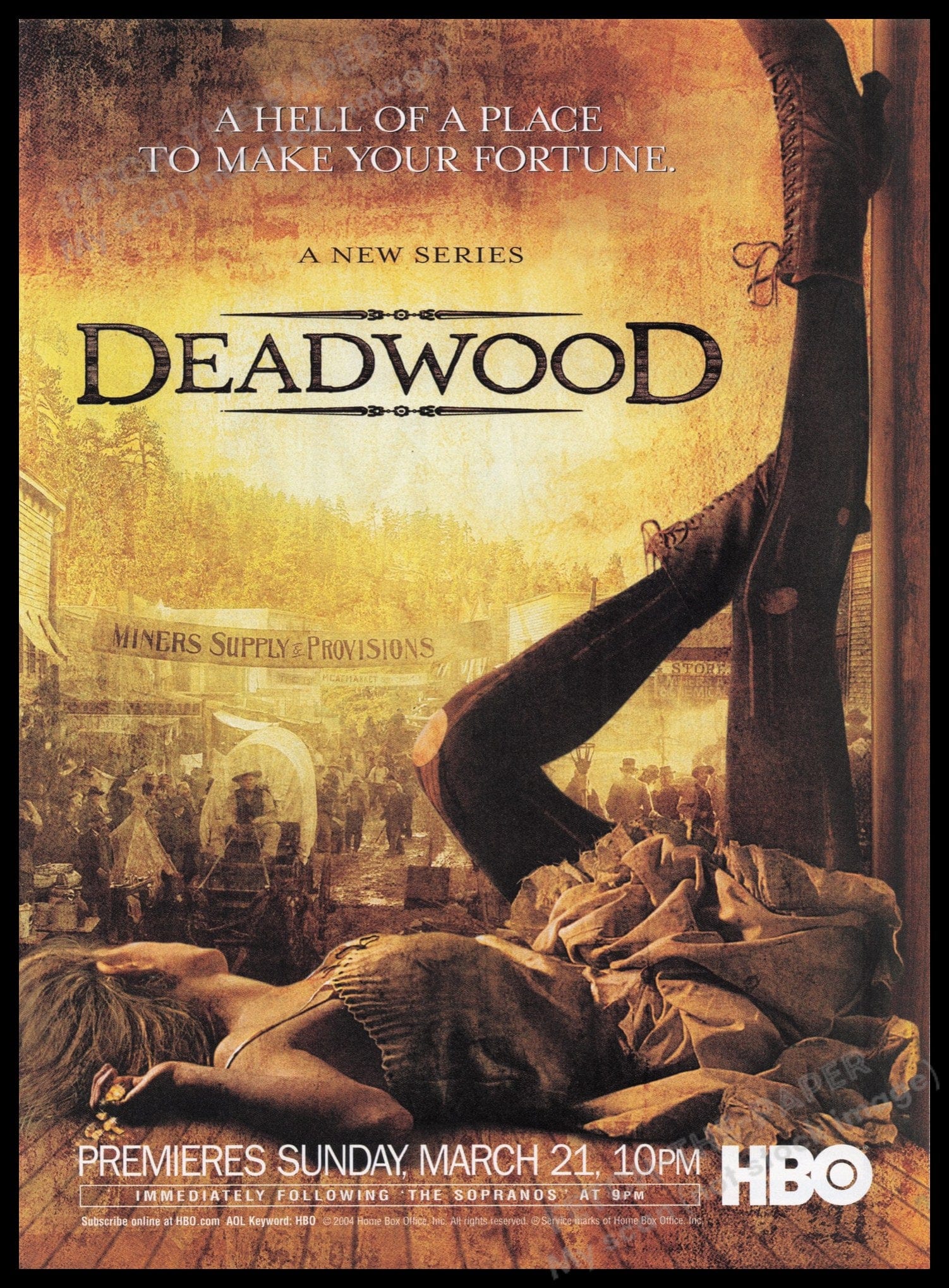 Deadwood HBO Series Promo 2000s Print Advertisement Ad 2005 "Hell of a ...