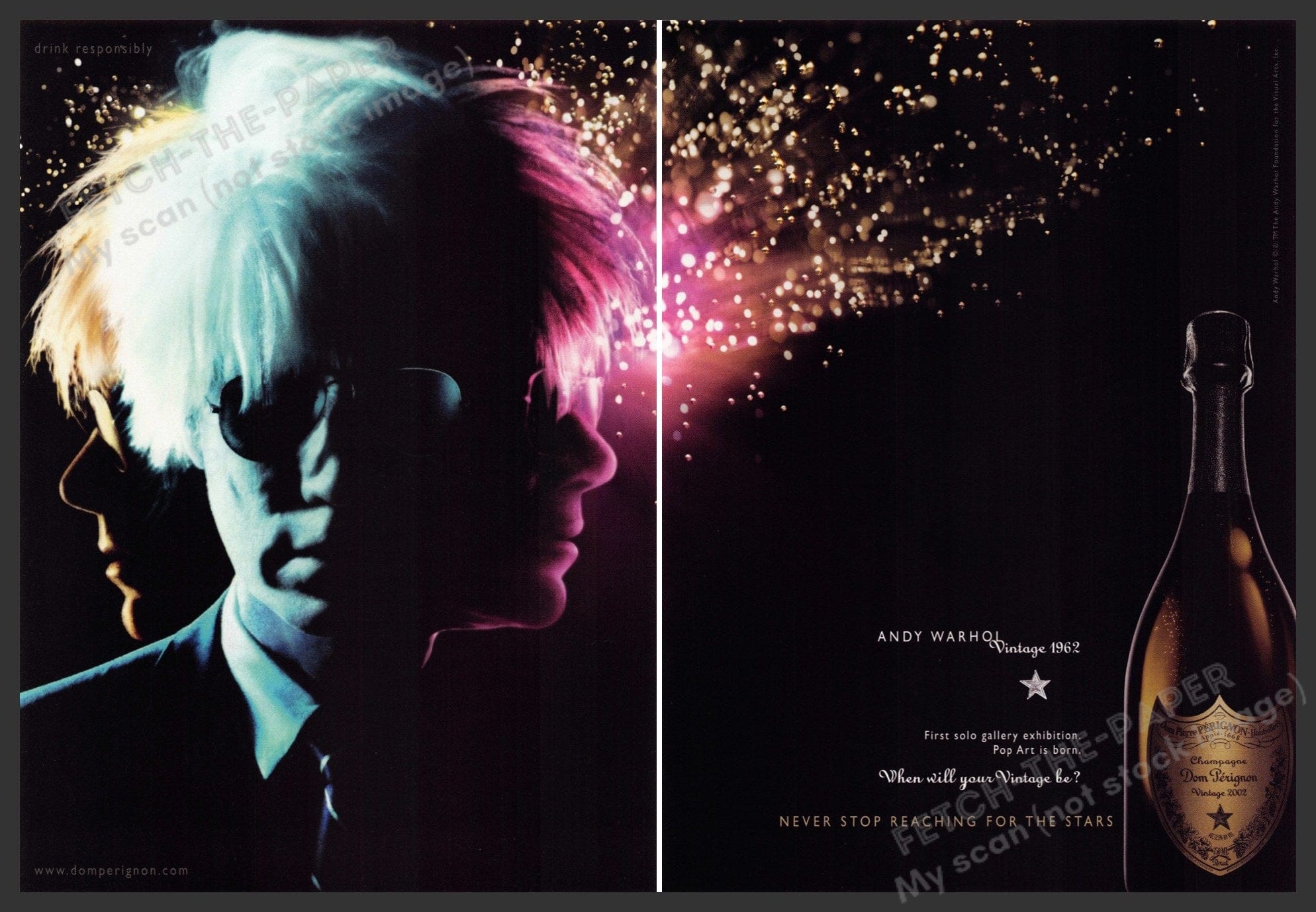 Dom Perignon Andy Warhol 2010s Print Ad (2 pgs) 2010 — Fetch-the-Paper