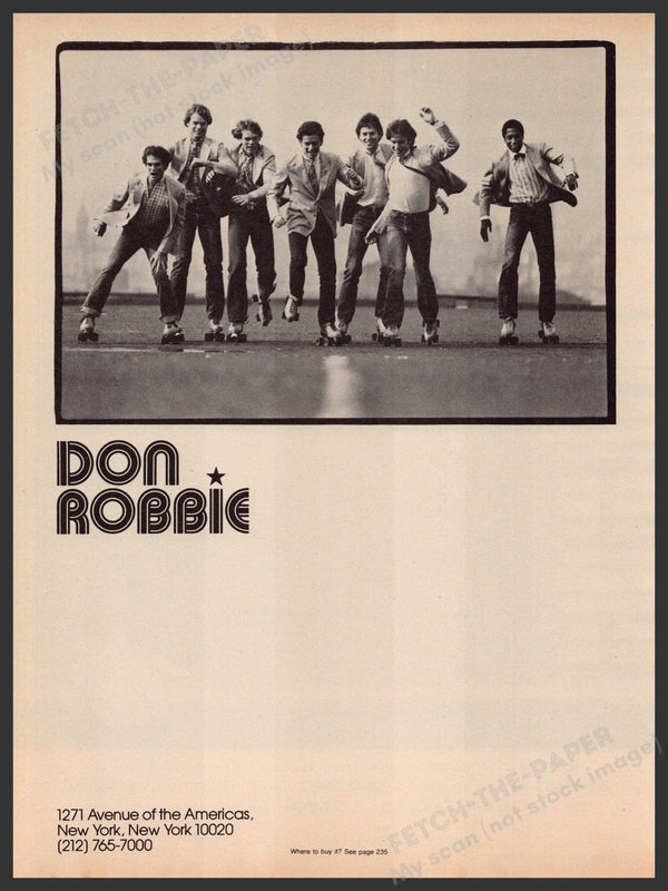 Don Robbie NYC 1970s Print Advertisement 1979 Men Roller Skating ...