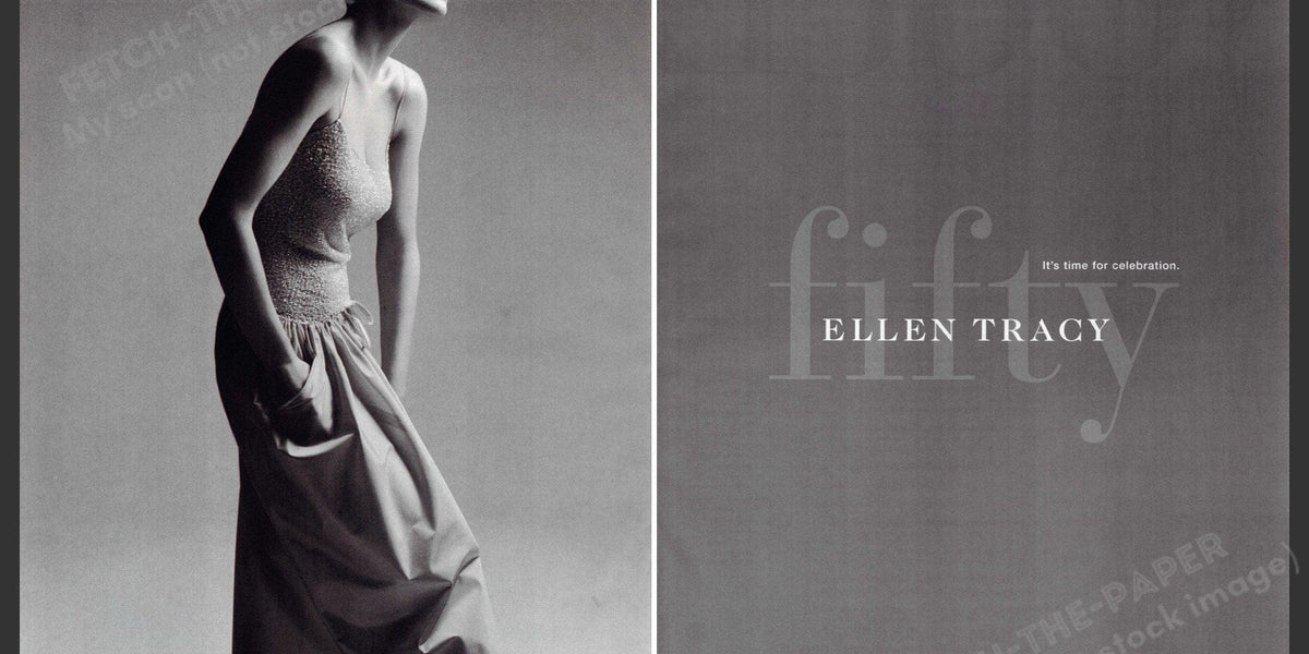 Ellen Tracy Cindy Crawford 1990s Print Ad — Fetch-the-Paper